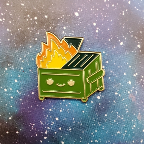 None | Jewelry | Dumpster Fire Enamel Pin | Poshmark